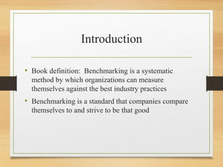 Benchmarking | PPT