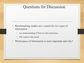 Benchmarking | PPT