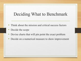 Benchmarking | PPT | Business Administration | Business