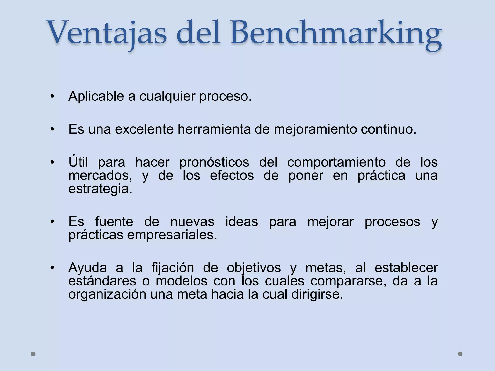 ¿Qué es Benchmarking? | PPTX