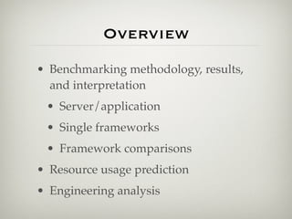 Framework and Application Benchmarking | PPT