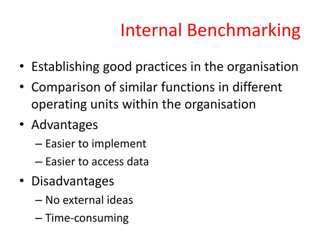 Benchmarking.ppt | Business Administration | Business