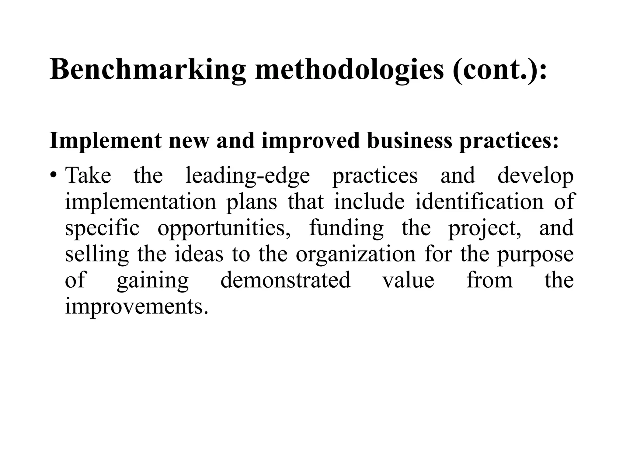 Benchmarking********************************************** | PPT