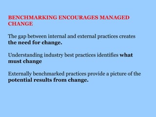 Benchmarking final | PPT | Business Accounting & Finance | Business