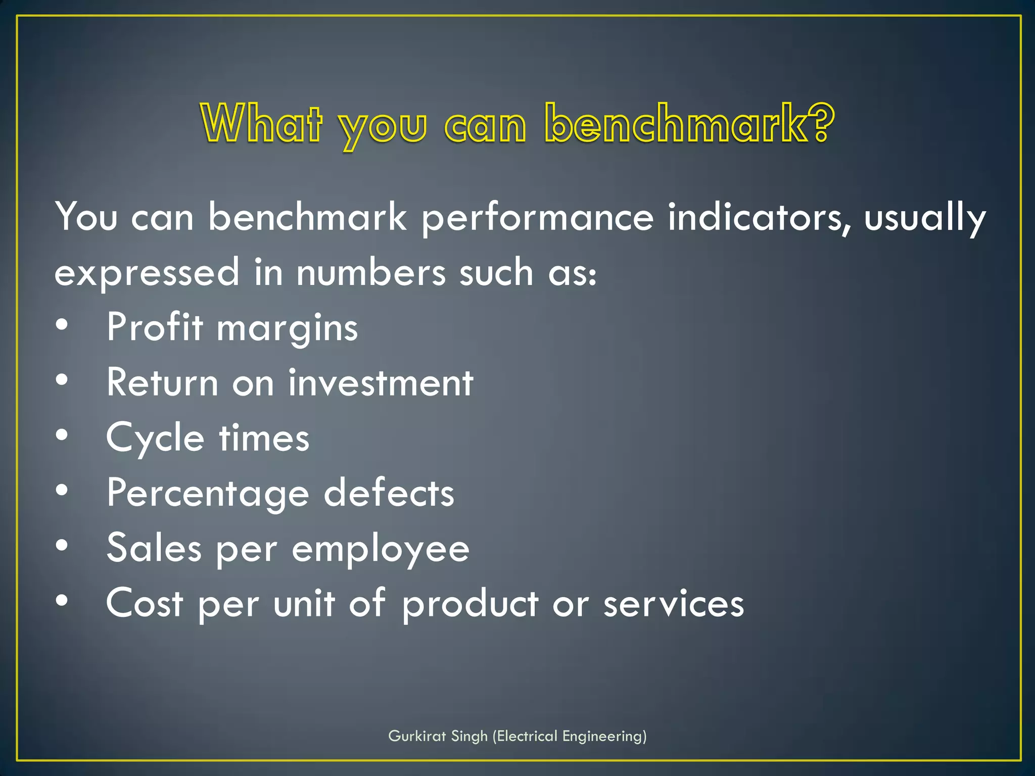 Benchmarking | PPT