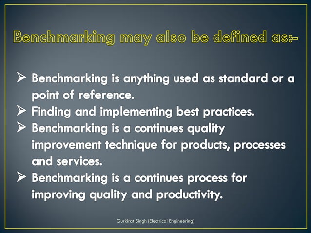 Benchmarking | PPT