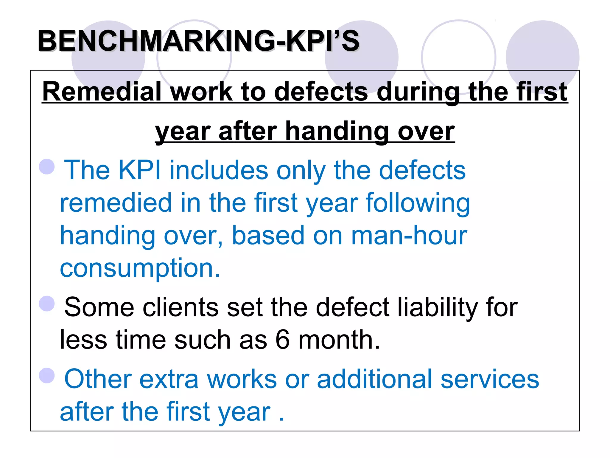 Benchmarking kpi's | PPT