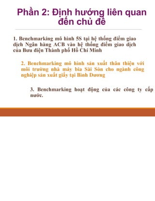 Benchmarking layout | PDF