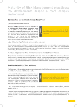 FERMA European Risk Management Benchmarking Survey 2012 – Brochure | PDF