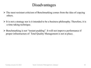 Benchmarking TQM | PPTX | Business Administration | Business