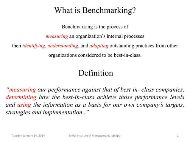 Benchmarking TQM | PPTX | Business Administration | Business