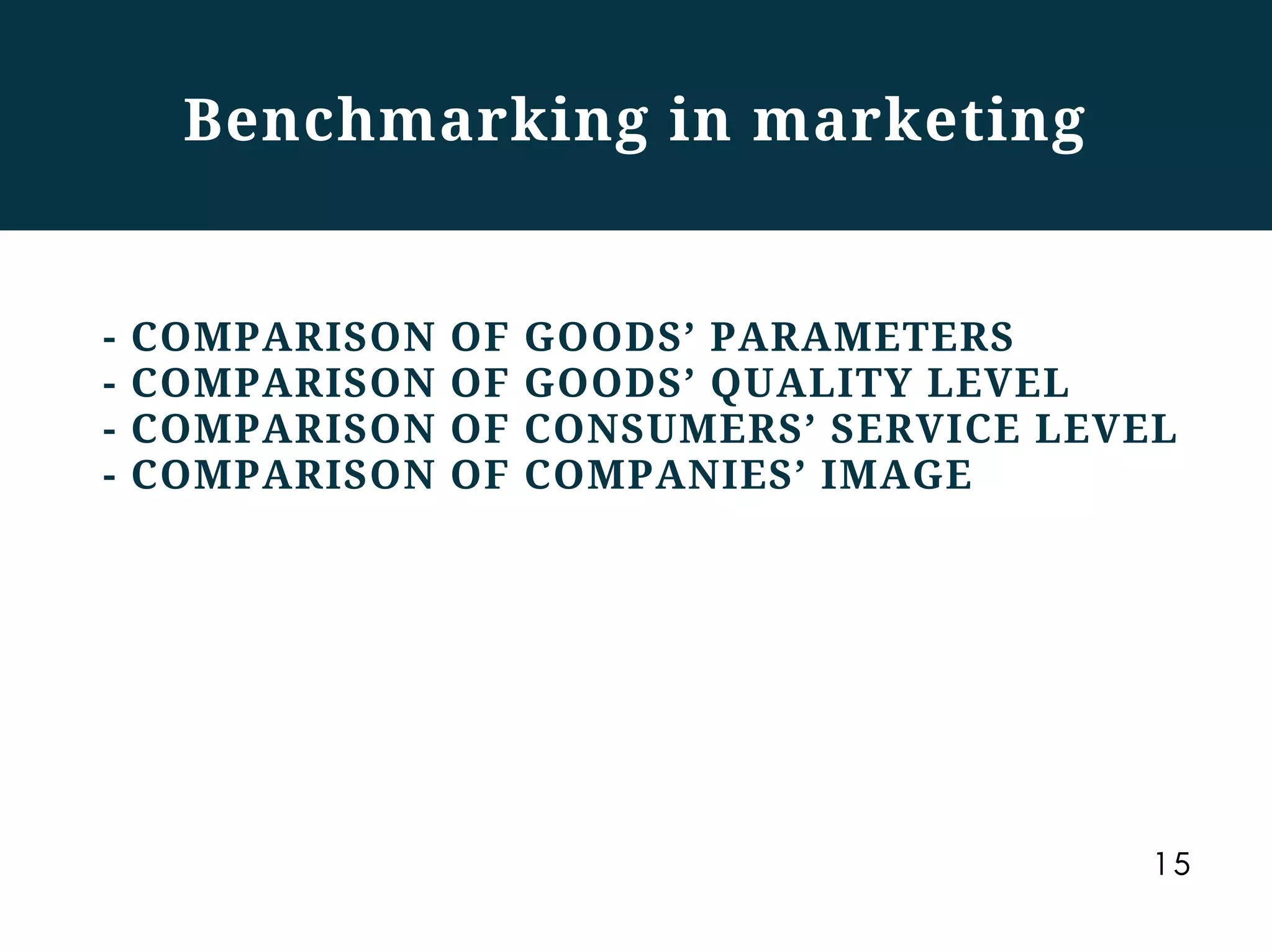 Competitive intelligence and Benchmarking | PPT