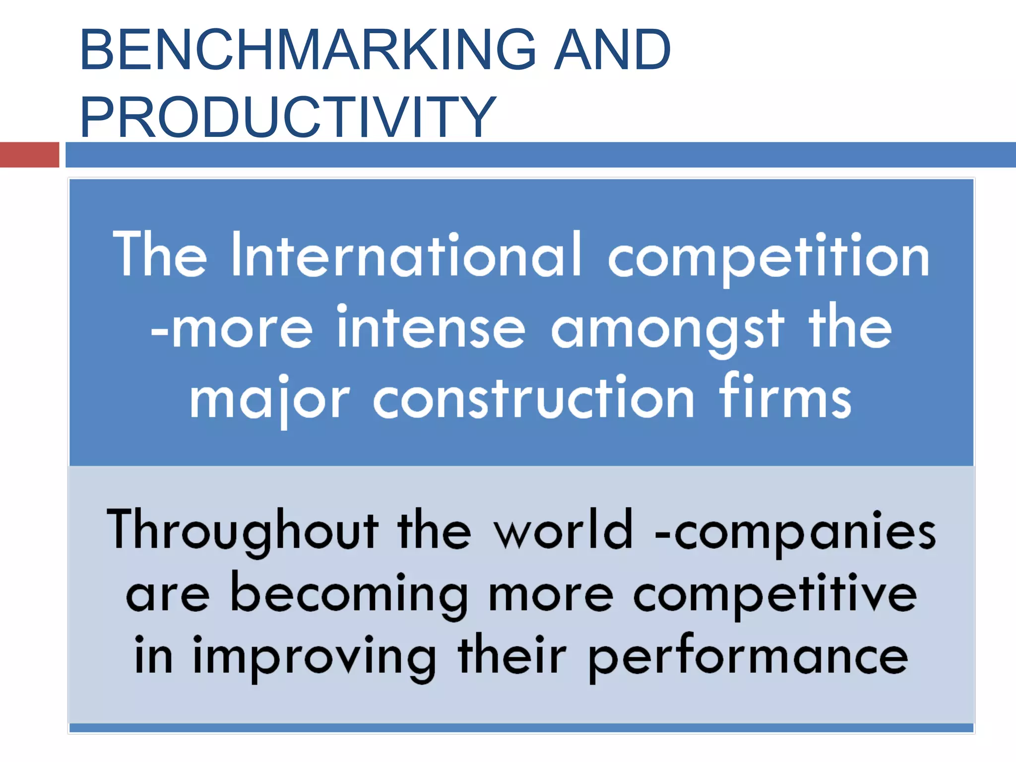 Benchmarking and productivity | PPT