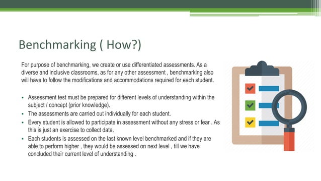 Benchmarking as an assessment | PPTX