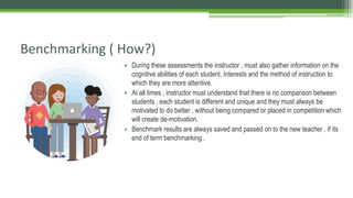 Benchmarking as an assessment | PPTX