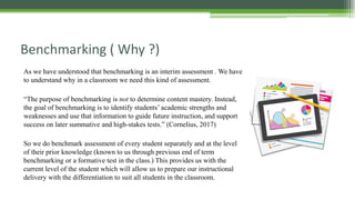 Benchmarking as an assessment | PPTX