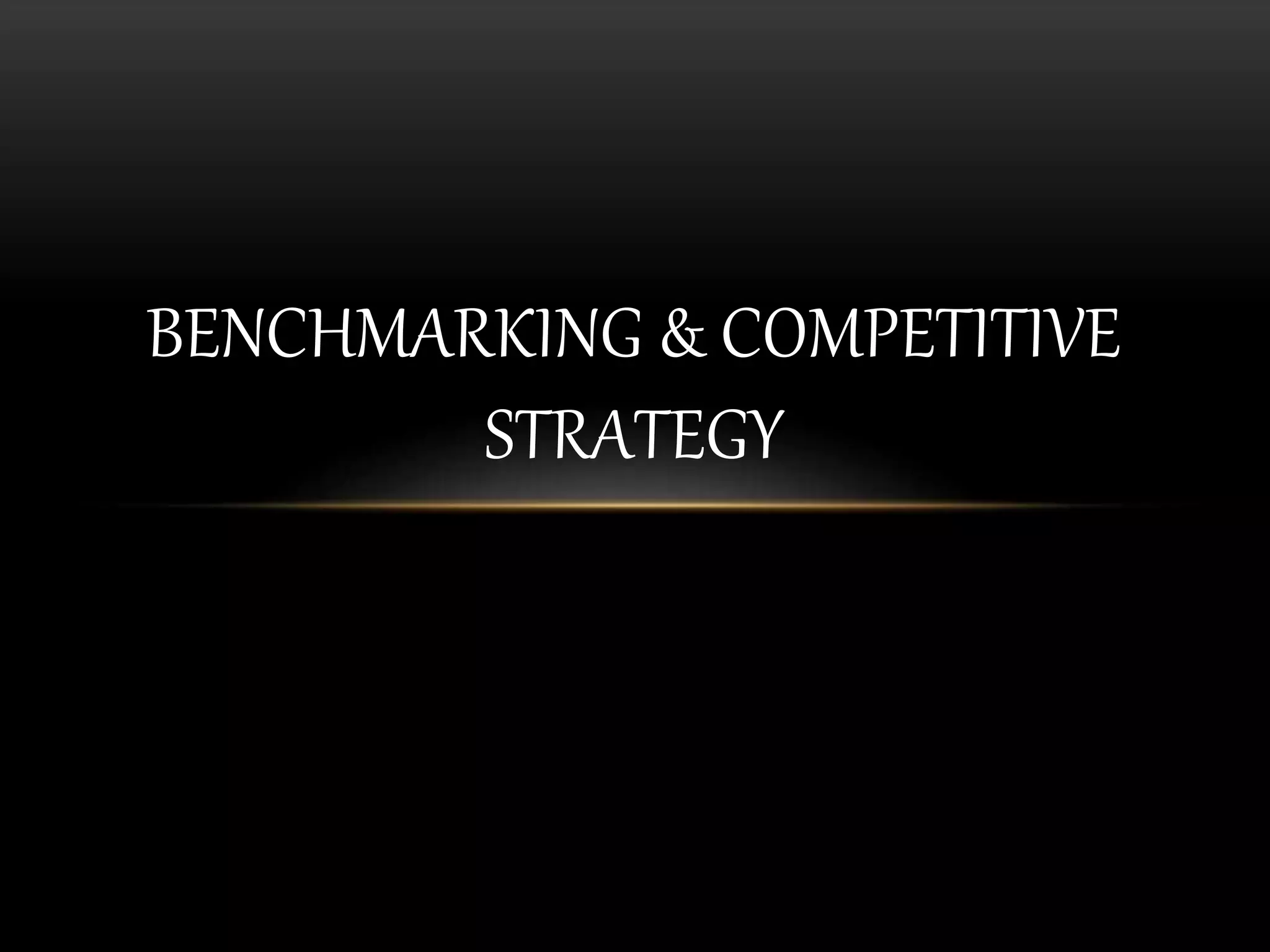 Bench marking & competitive analysis | PPTX