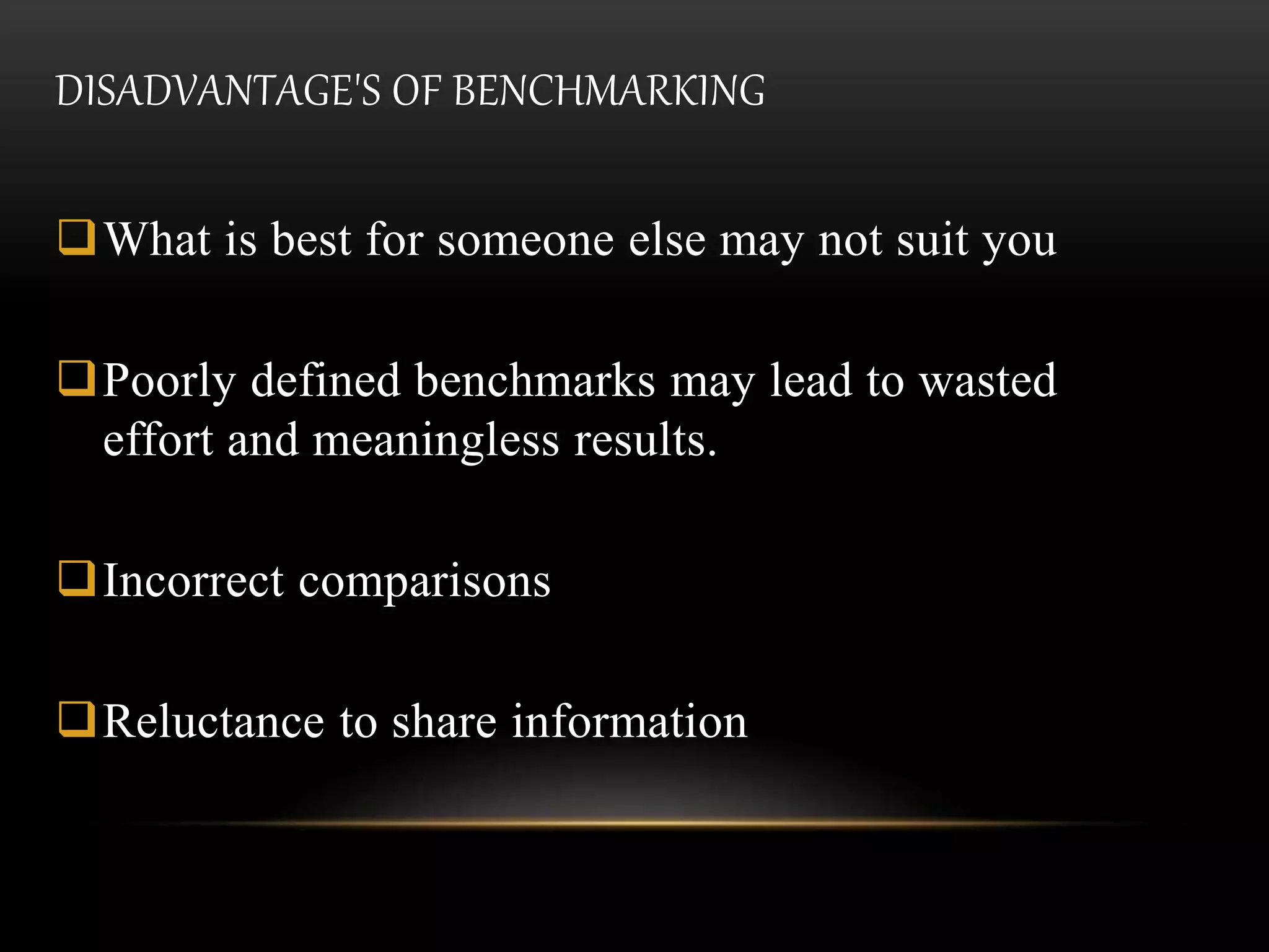 Bench marking & competitive analysis | PPTX
