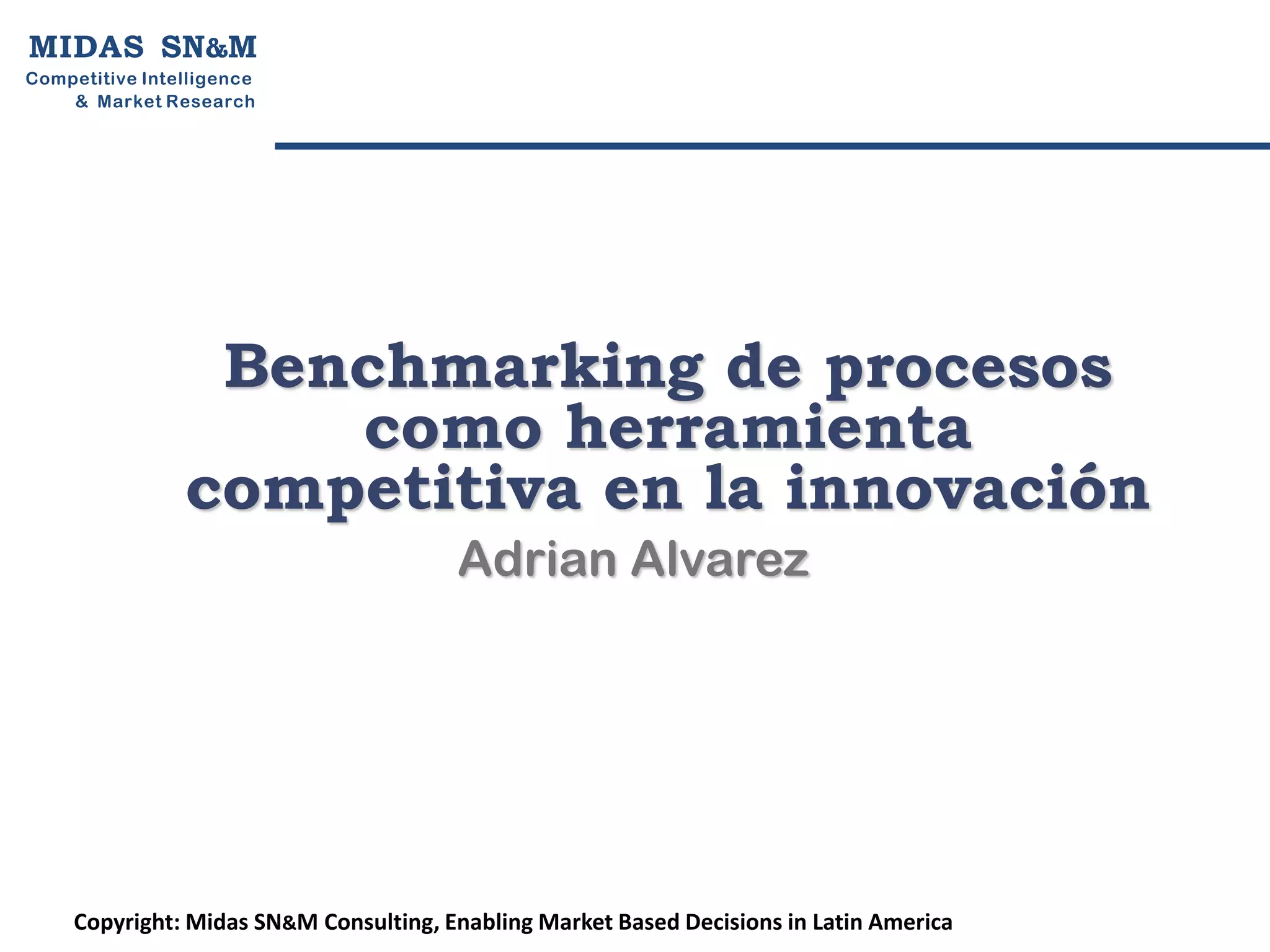 Benchmarking de procesos como herramienta competitiva | PDF