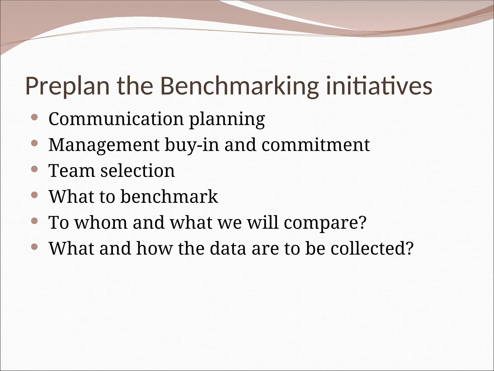 generic Benchmarking for Continuous improvement | PPT