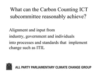 Benchmarking Green ICT | Guy Hudson | PPT