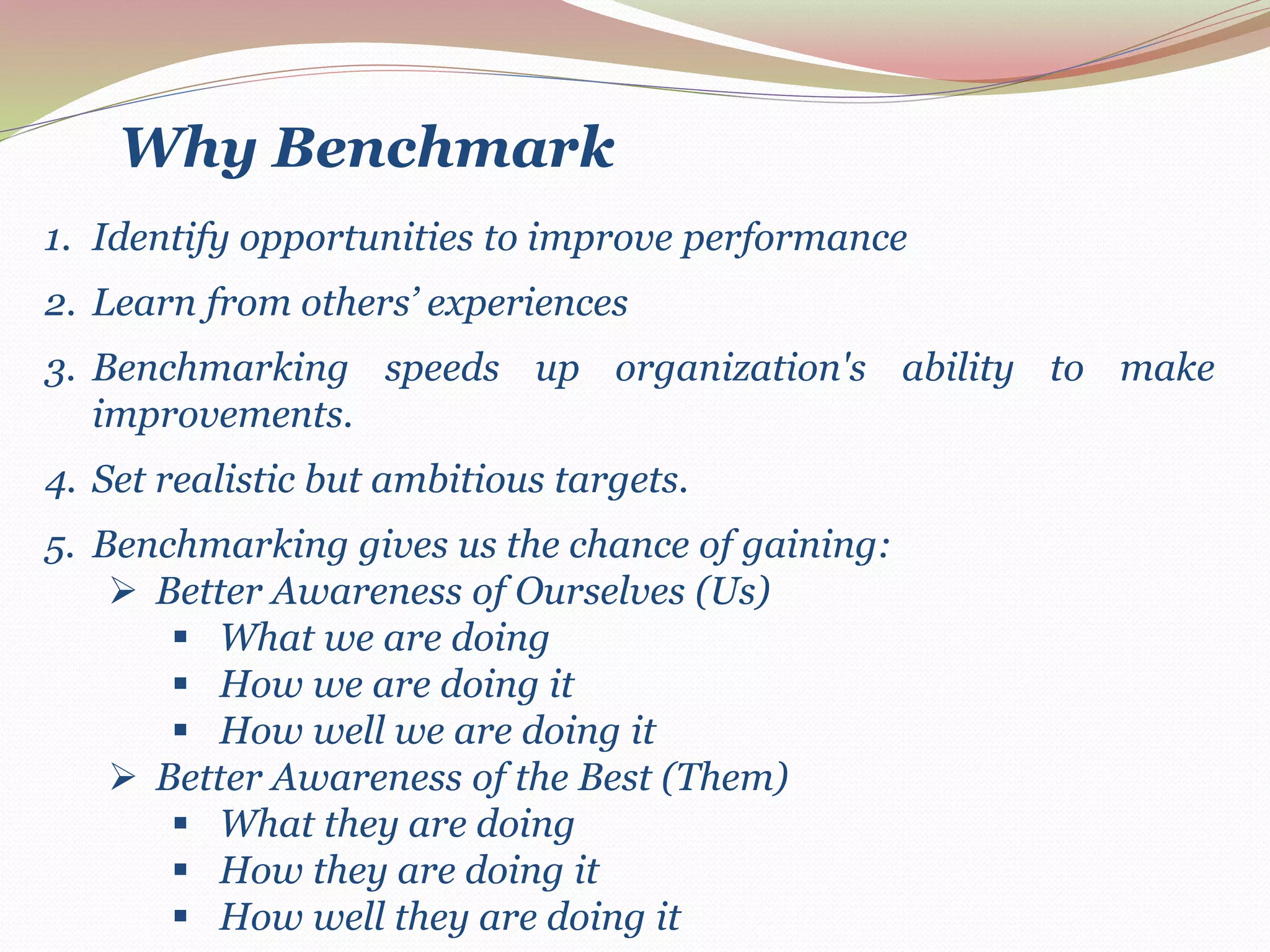 Benchmarking in banking & financial institutions | PPTX