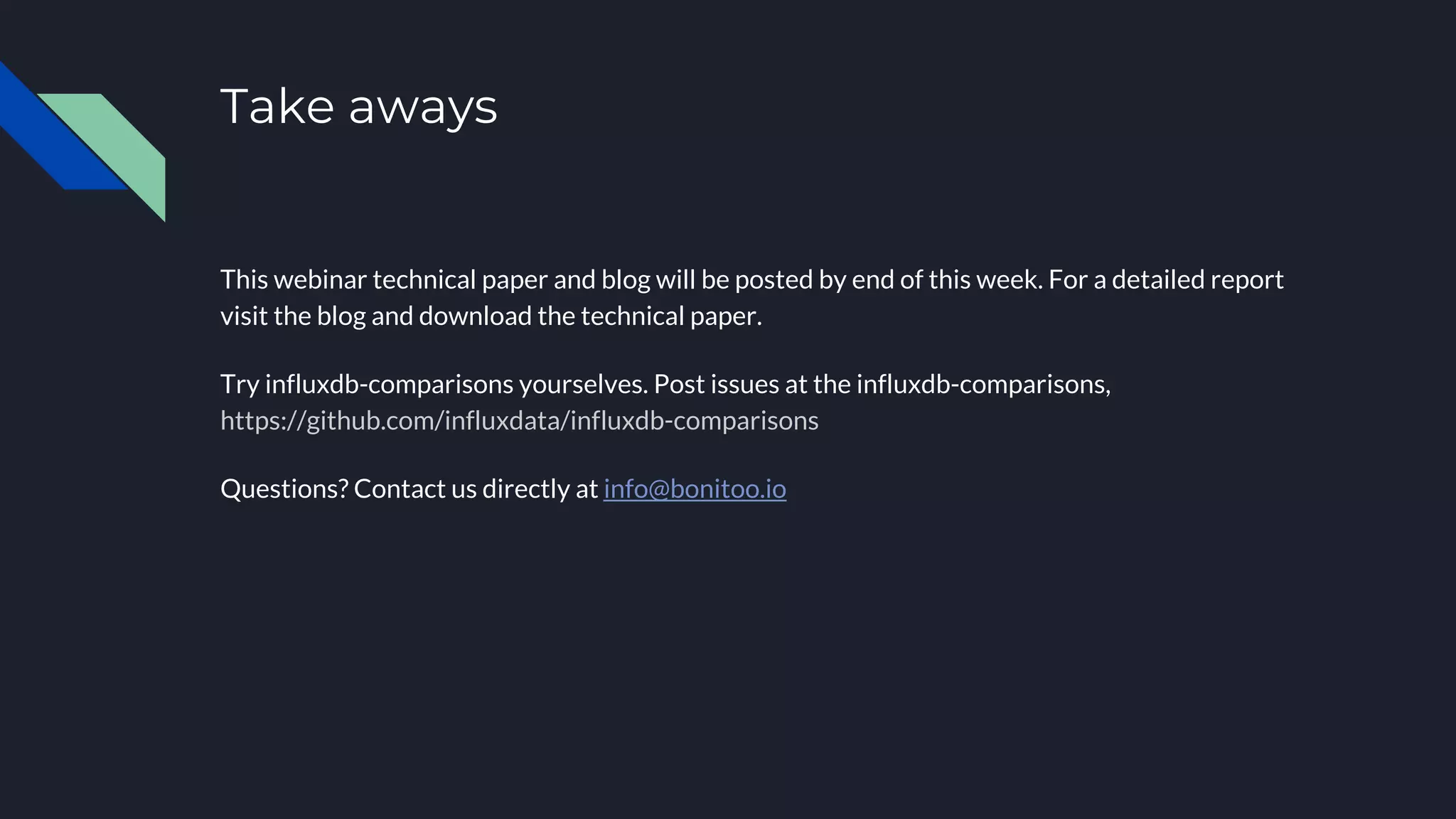 Let's Compare: A Benchmark review of InfluxDB and Elasticsearch | PPT