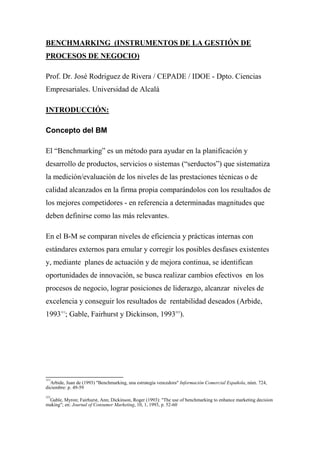 Benchmarking instrumentos de la gestion de procesos de negocio | DOCX