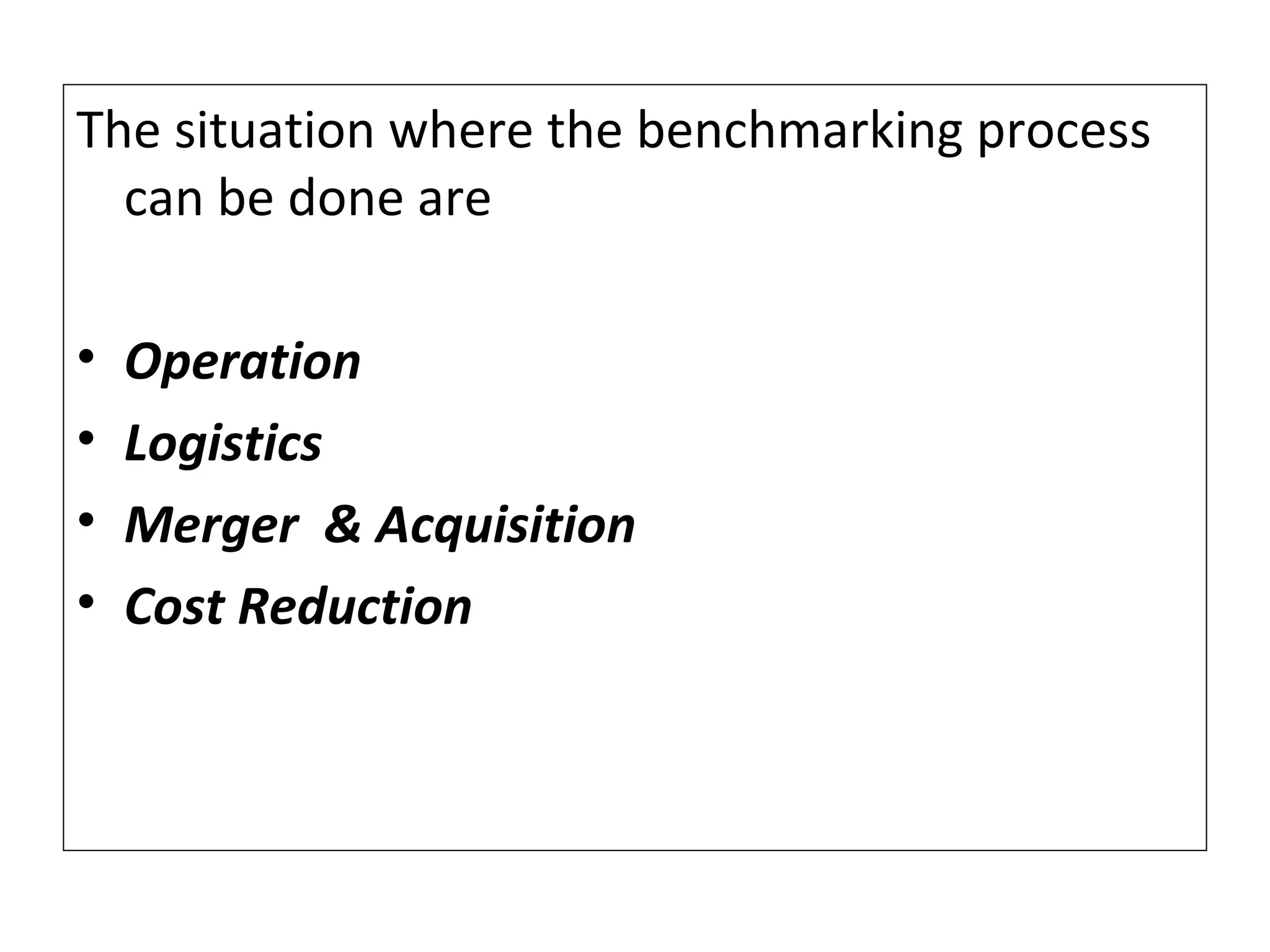 Benchmarking in supply chain | PPT