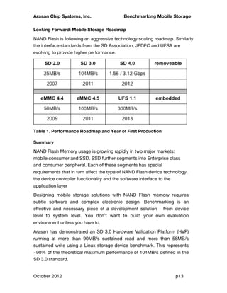 Benchmarking Mobile Storage | PDF