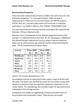 Benchmarking Mobile Storage | PDF