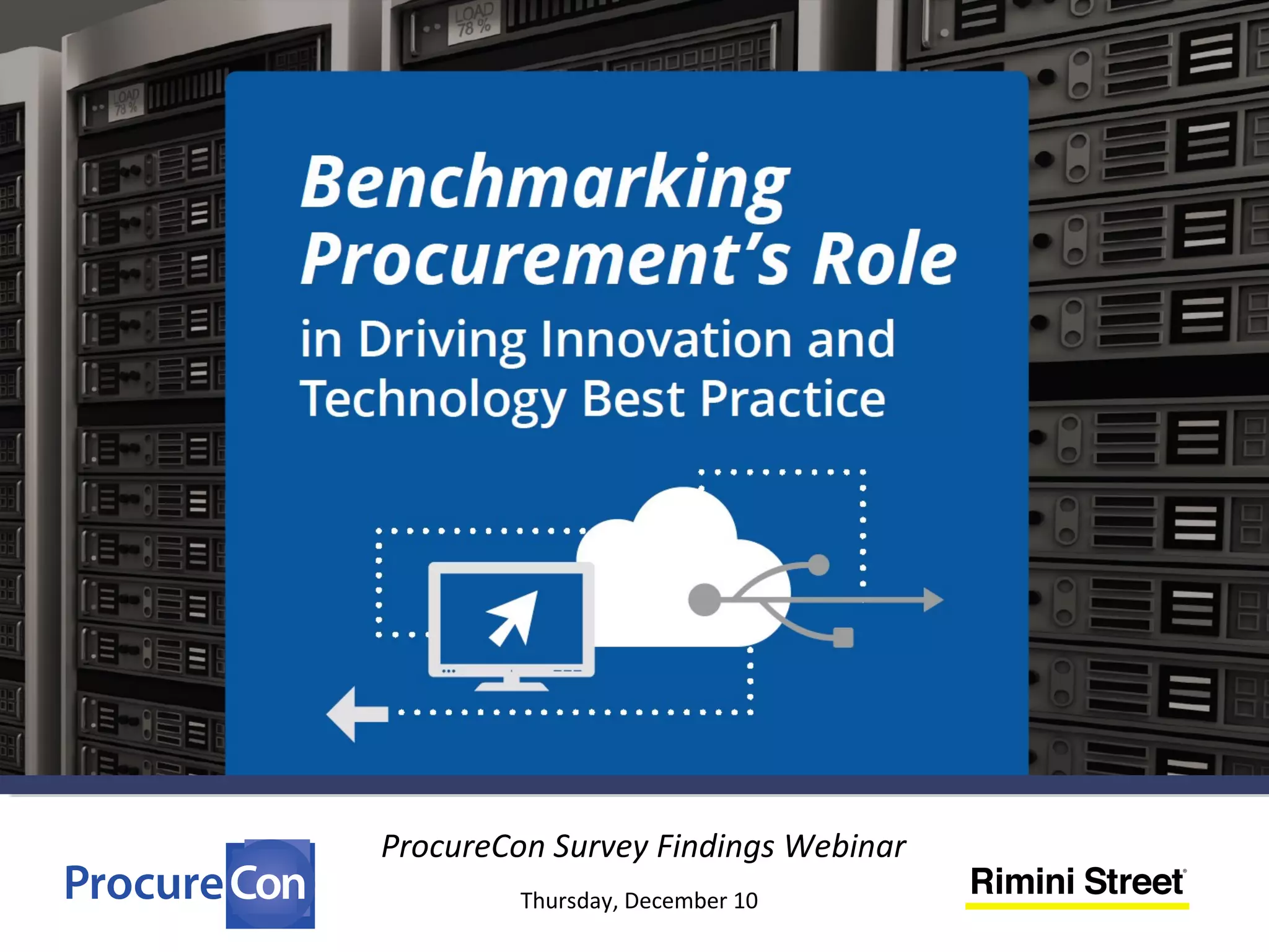 Benchmarking Procurement's Role in Driving Innovation | PPT