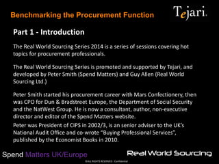 Benchmarking the Procurement Function | PPT