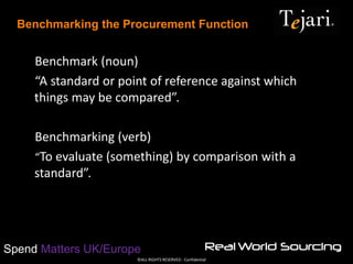 Benchmarking the Procurement Function | PPT