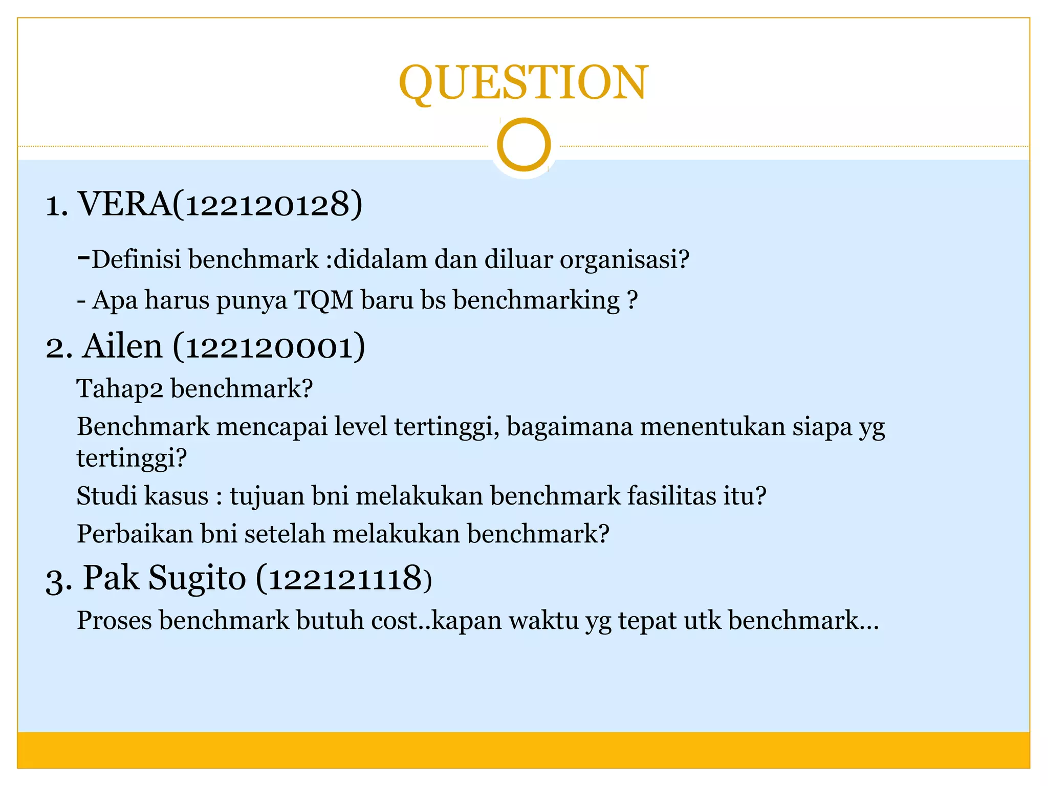 Benchmark revisi | PPT