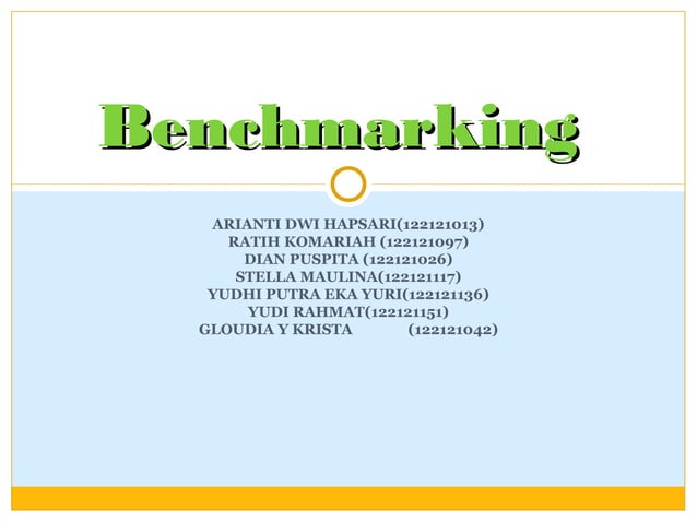 Benchmark revisi | PPT