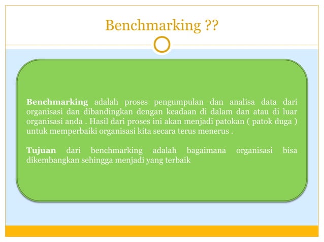Benchmark revisi | PPT