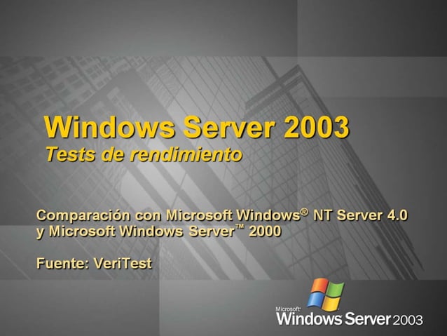 Benchmarks Windows 2003 Server | PDF