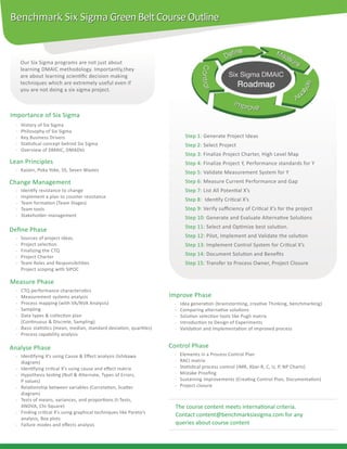 Benchmark Six Sigma Green Belt Brochure | PDF