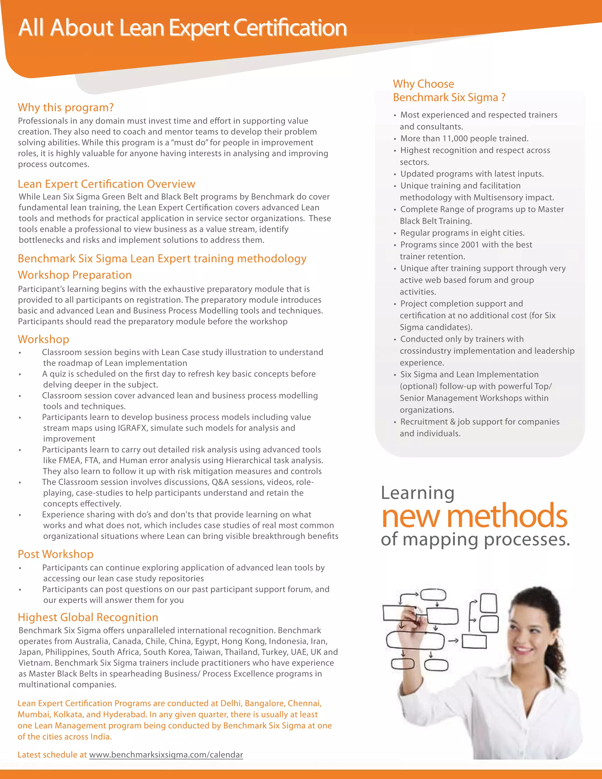 Benchmark Six Sigma Lean Expert Certification Brochure | PDF