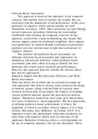 BENCHMARK WORK-BASED ASSESSMENT 2Benchmark | PDF