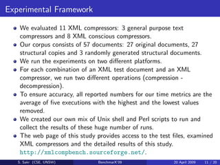 XML Compression Benchmark | PDF