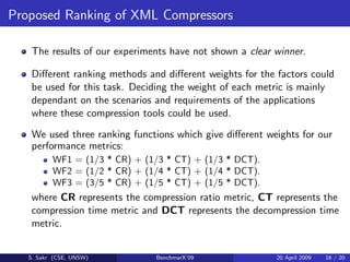XML Compression Benchmark | PDF