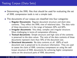 XML Compression Benchmark | PDF