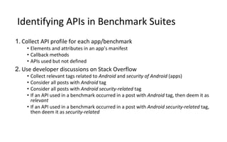Benchpress: Analyzing Android App Vulnerability Benchmark Suites | PDF