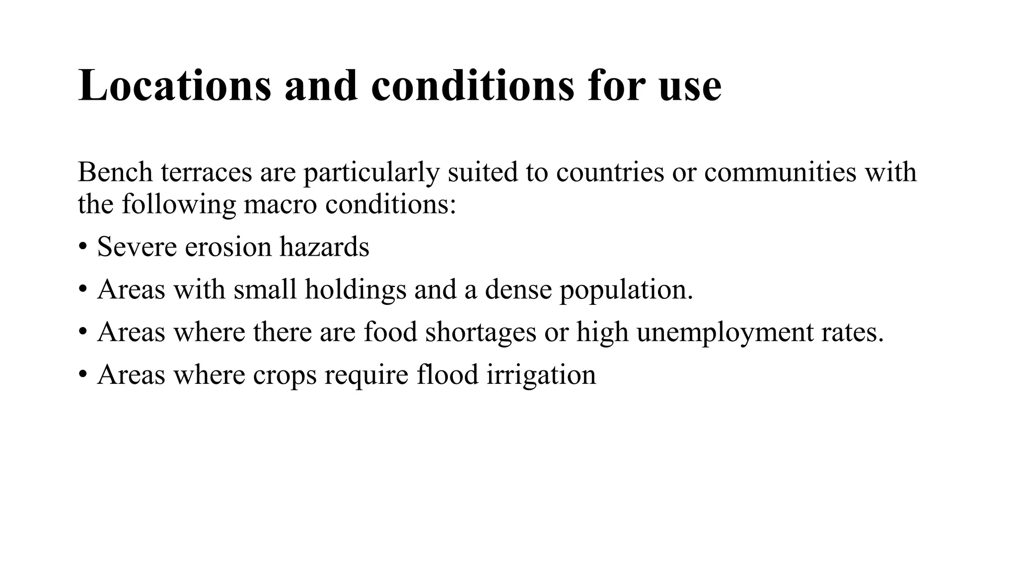 Bench terracing | PPTX