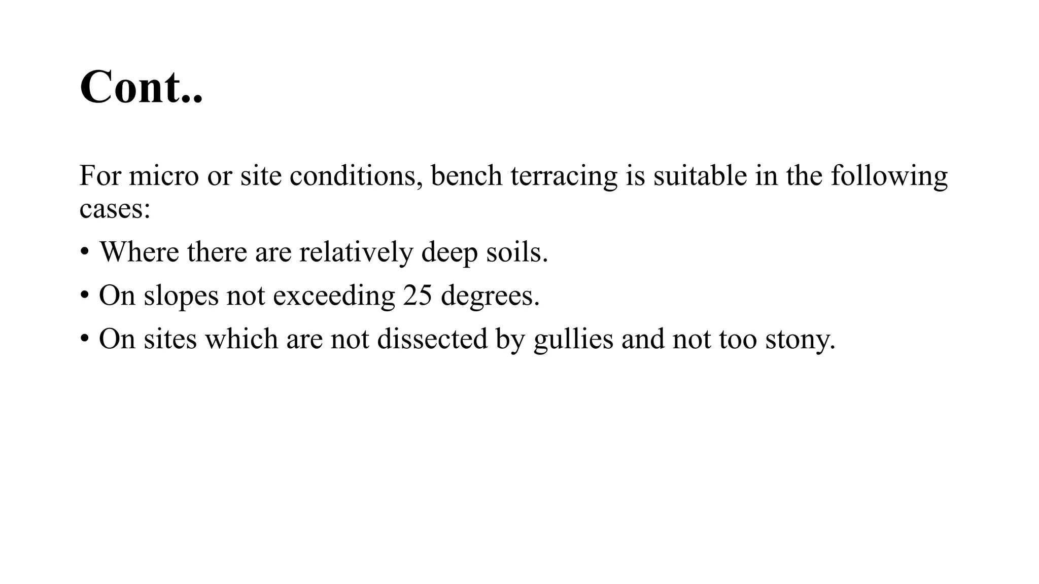 Bench terracing | PPTX