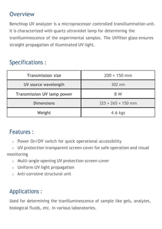 Benchtop-UV-Analyzer medical equipments.pdf