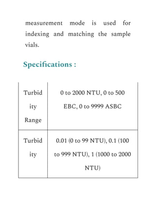 Benchtop Turbidity Meter | PDF