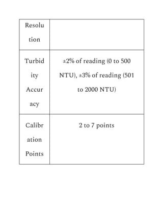 Benchtop Turbidity Meter | PDF